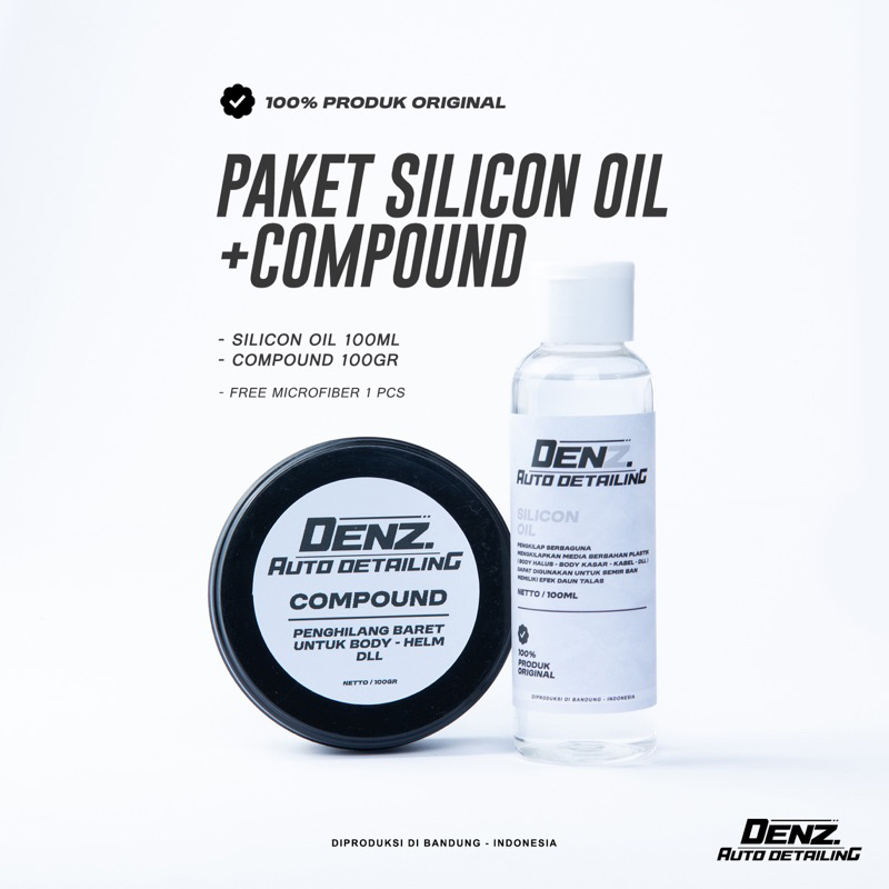 Jual SILICON OIL DAN COMPOUND DENZ AUTO DETAILING PENGHILANG BARET DAN ...