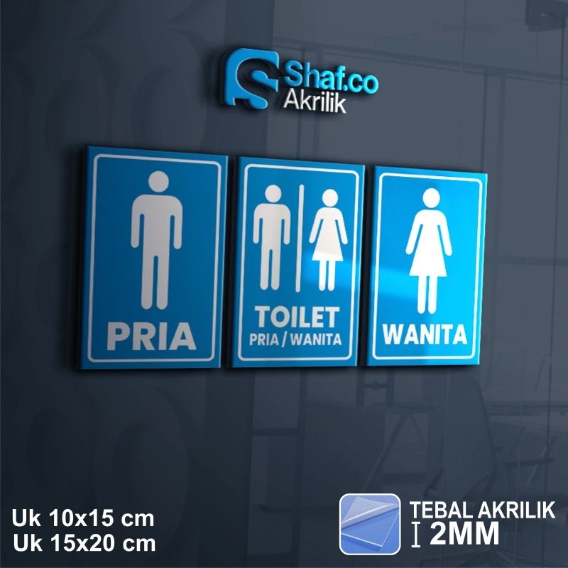 Jual AKRILIK SIGN BOARD TOILET PRIA / WANITA // ACRYLIC // RAMBU ...