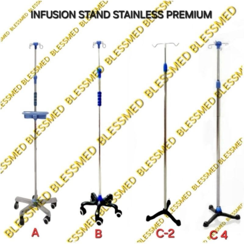 Jual Tiang Infus Standard Rumah Sakit Stainless Steel Type Premium A/B ...