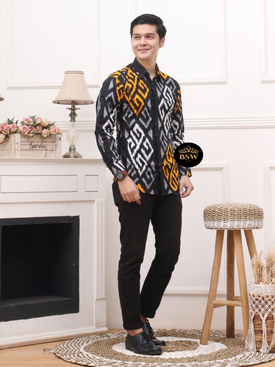 Jual Batik Pria Lengan Panjang Songket Slim Fit Modern Batik Pria ...