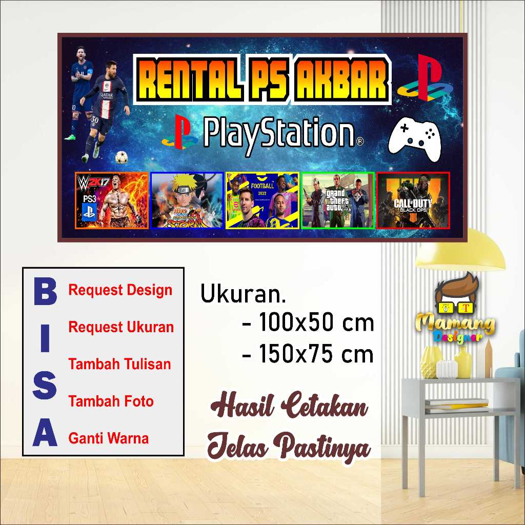 Jual Spanduk Banner MMT Rental PS Atau Sewa Game PS bb | Shopee Indonesia
