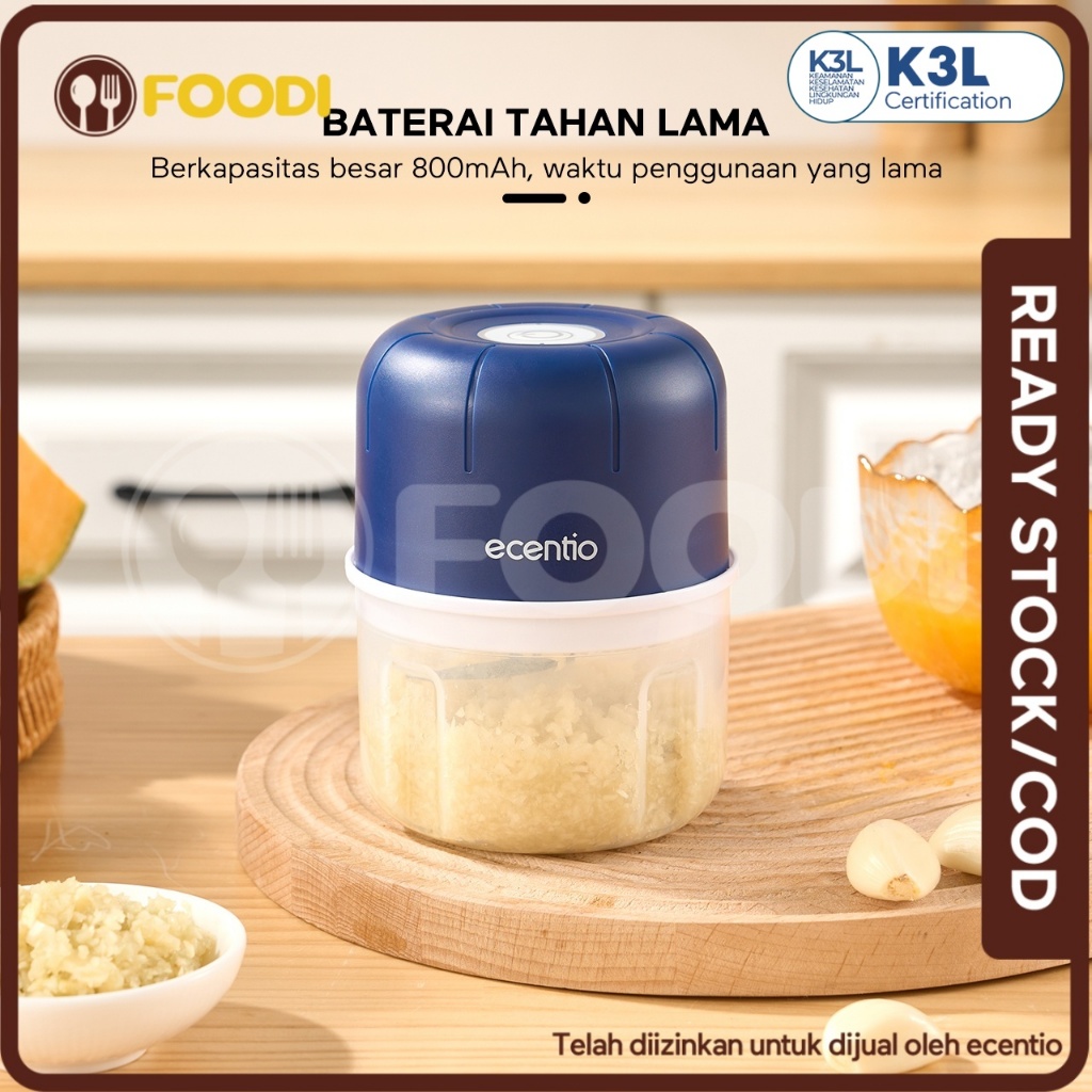 Jual 【live】ecentio &FOODI Mini Chopper Blender 6 pisau 250ml Portable ...