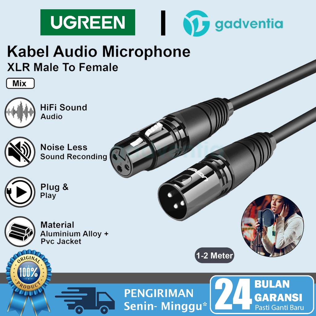 Jual UGREEN Kabel XLR Male Cable Microphone Karaoke Audio Live ...