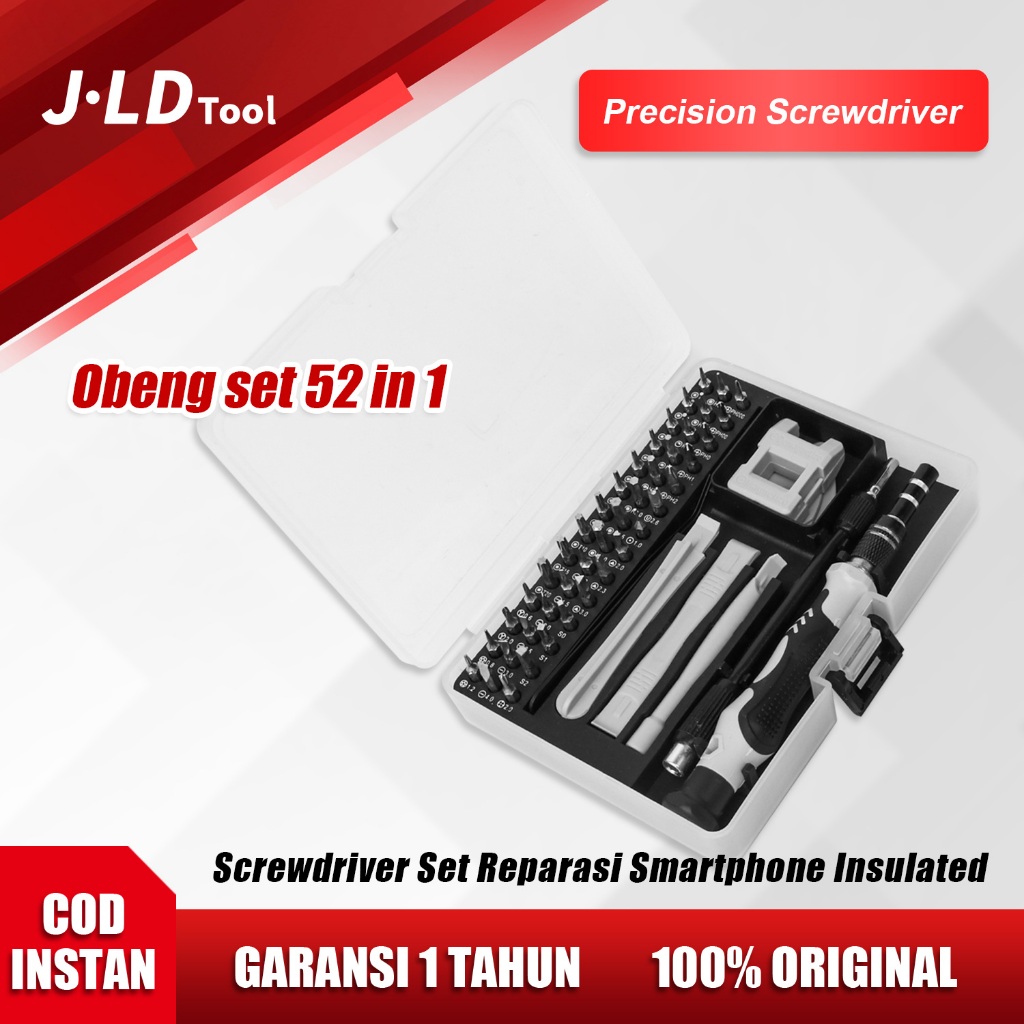 Jual JLD Obeng Set 52 IN 1 Multifungsi Obeng Hp Full Set obeng presisi magnet precision ...
