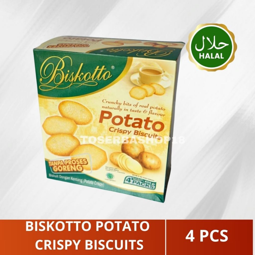 Jual Biskuit Kentang / Biskotto Potato Crispy Biscuits 1 Box Isi 4 Pack ...