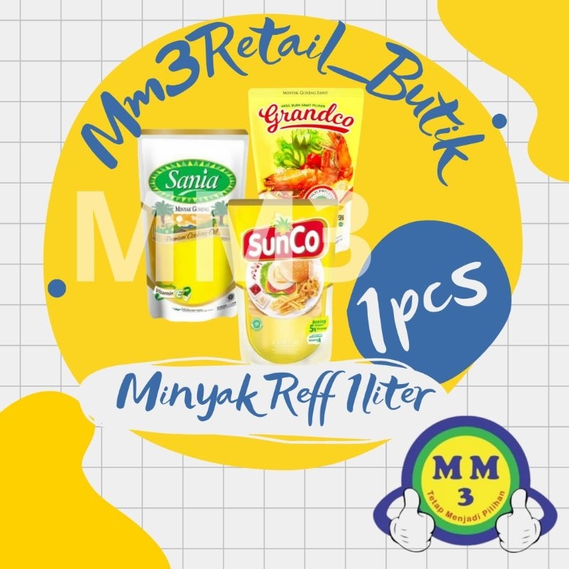 Jual MINYAK GORENG 1 LITER REFFIL / grandco minyak goreng 1lt / Sania ...