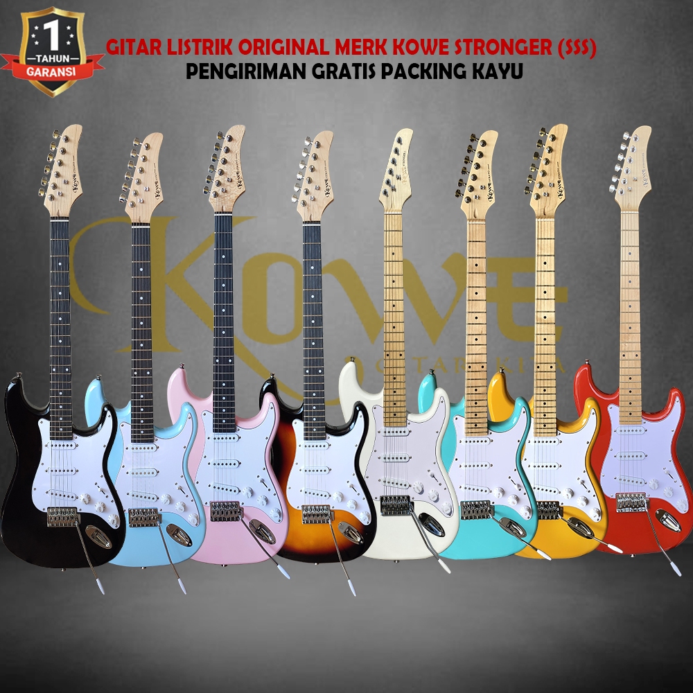 Jual Gitar Elektrik Original KOWE Stronger Free Packing kayu dan FREE ...