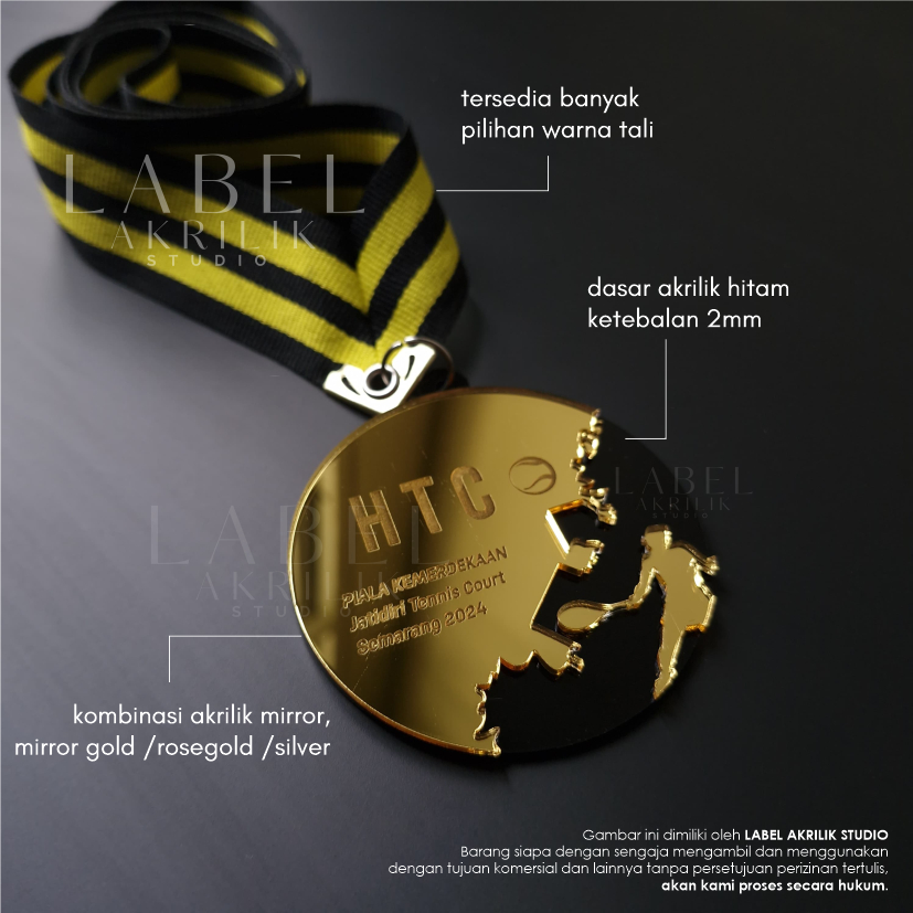 Jual Medali Custom Akrilik/ Medali Wisuda Graduation/ Medali Kejuaraan/ Medali Running/ Medali ...