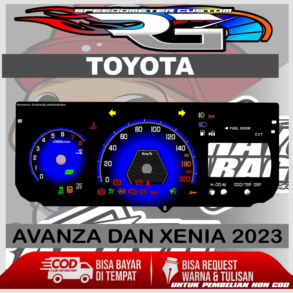 Jual PAPAN SPEEDOMETER CUSTOM TOYOTA AVANZA NEW 2023 | Shopee Indonesia