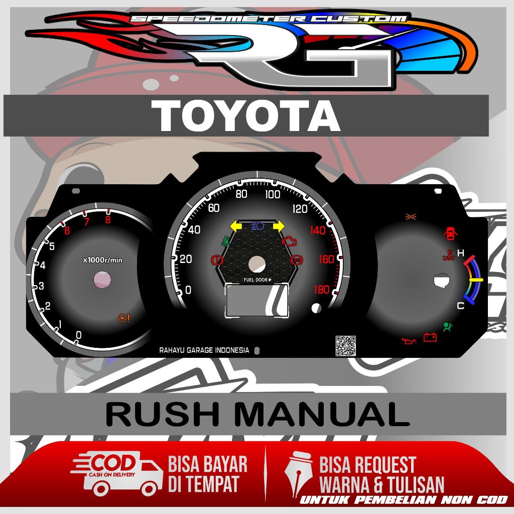 Jual PAPAN SPEEDOMETER CUSTOM TOYOTA RUSH | Shopee Indonesia