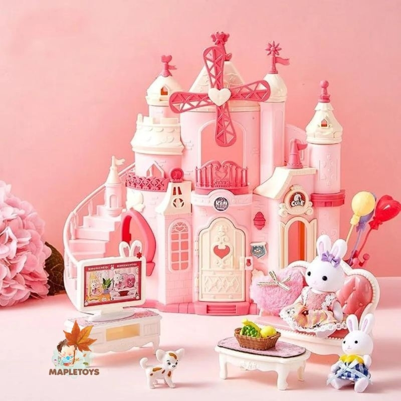 Jual Rabbit BIG windmill Castle doll house mainan rumah rumahan kelinci ...