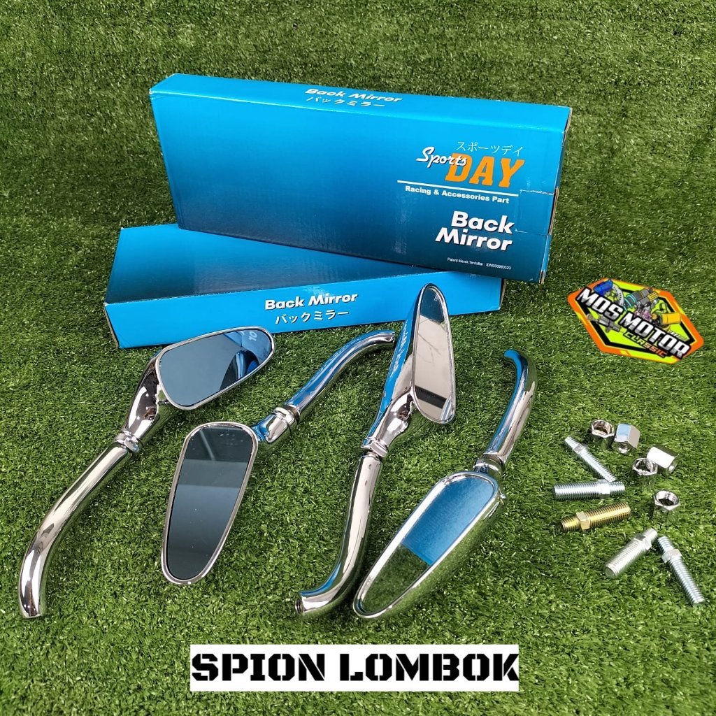 Jual SPION HD LOMBOK DAY UNIVERSAL PNP HONDA KACA BIRU FULL CHROME ...