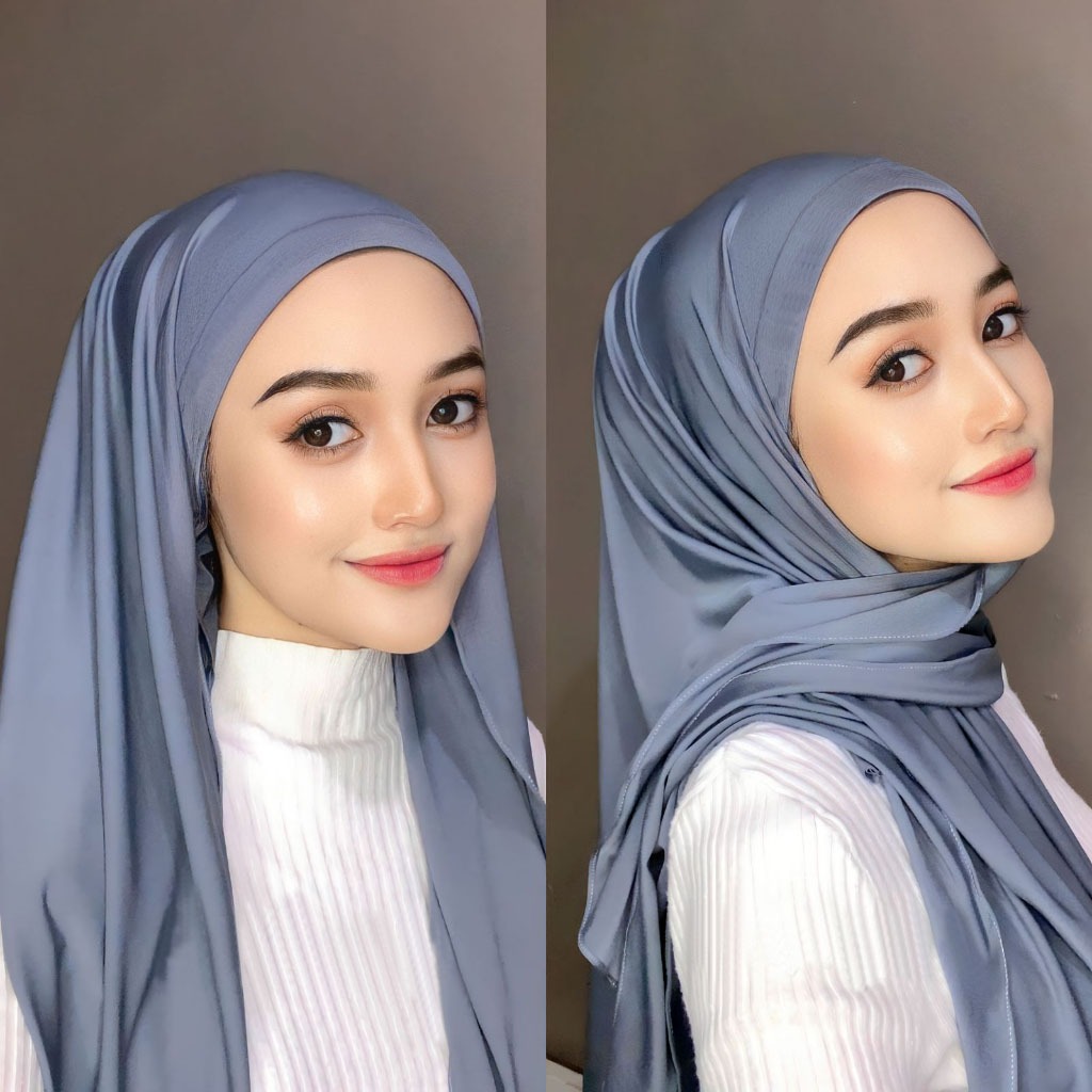 Jual Hijab Segitiga Oval Tali Inara Jersey | Jilbab Malay Segitiga Oval ...