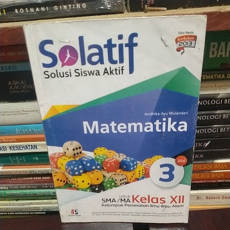 Jual BUKU SOLATIF SOLUSI SISWA AKTIF MATEMATIKA JILID 3 SMA/MA KELAS ...
