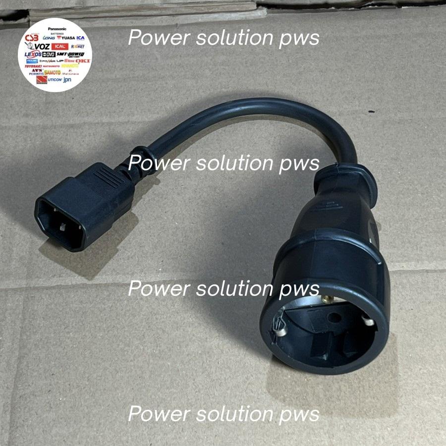 Jual Cable Converter Colokan UPS APC 3 PIN / C14 ke Colokan EU 2 Pin ...