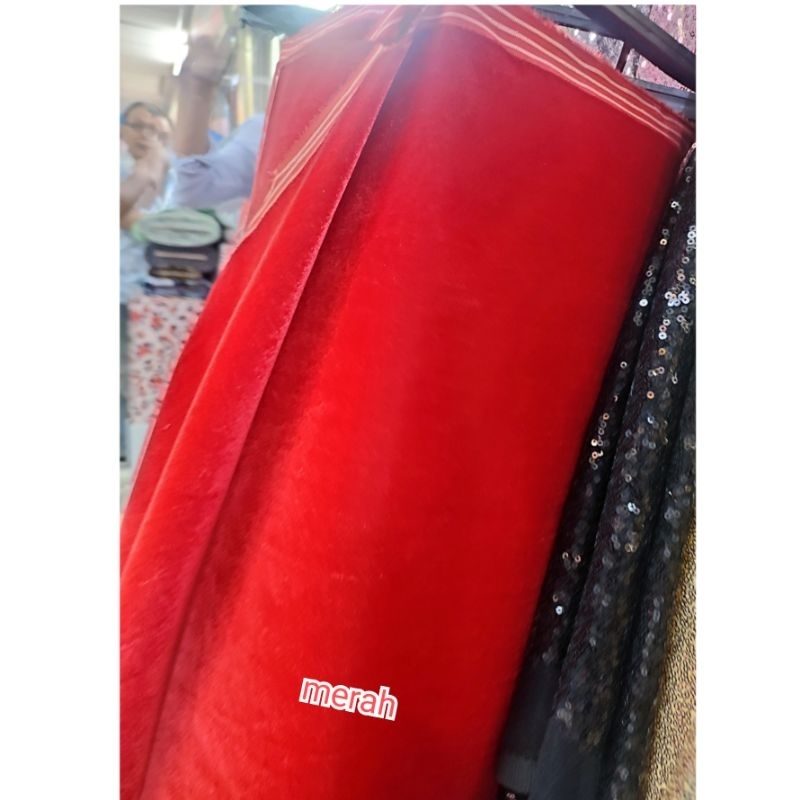 Jual Kain Bahan bludru velvet serat micro halus/ bahan beludru velvet ...