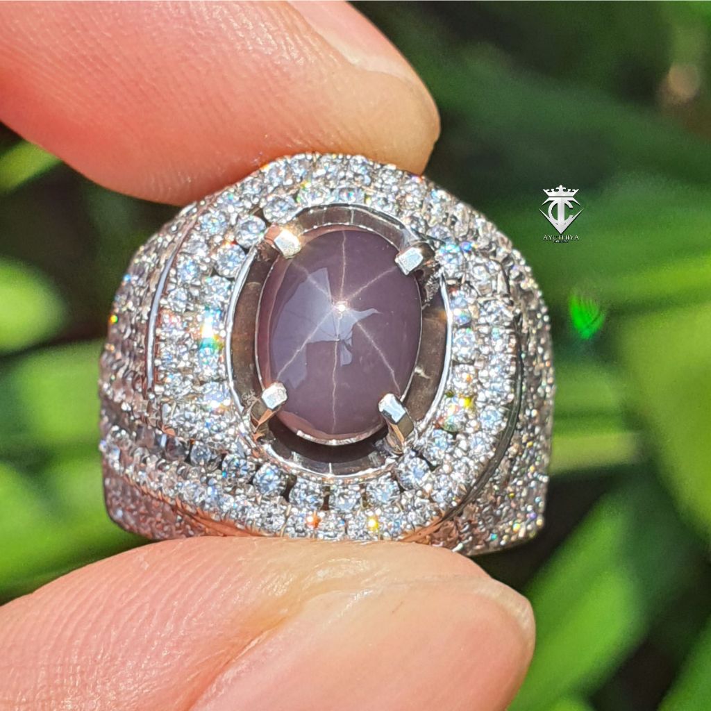 Jual Batu Natural SUPER RARE Purple Star Spinel Burma 4.44 Ct NTE GRI ...