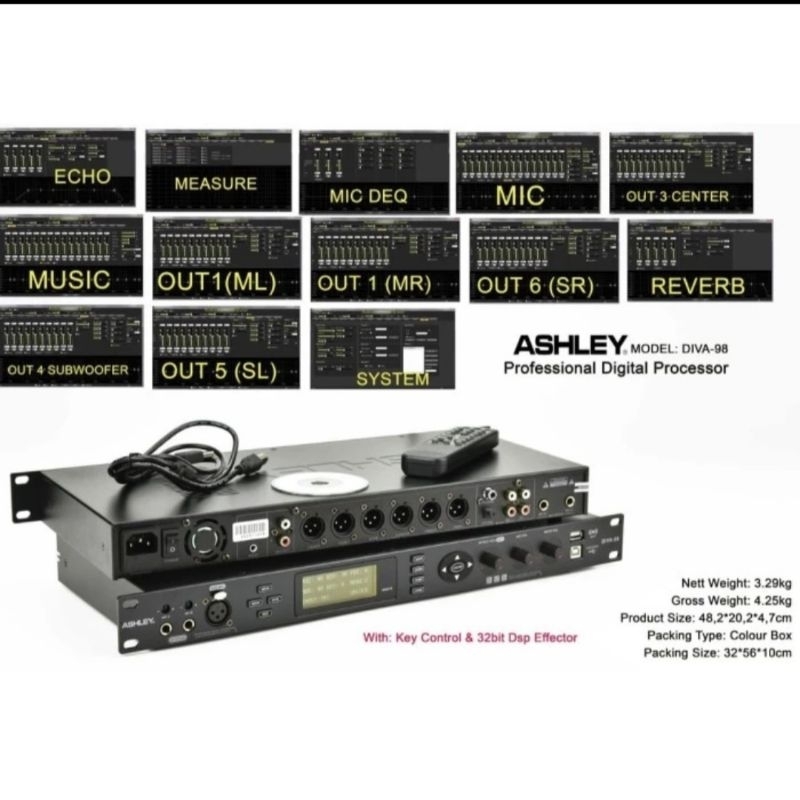 Jual Processor Digital Karaoke Ashley Diva 98 Original compressor ...