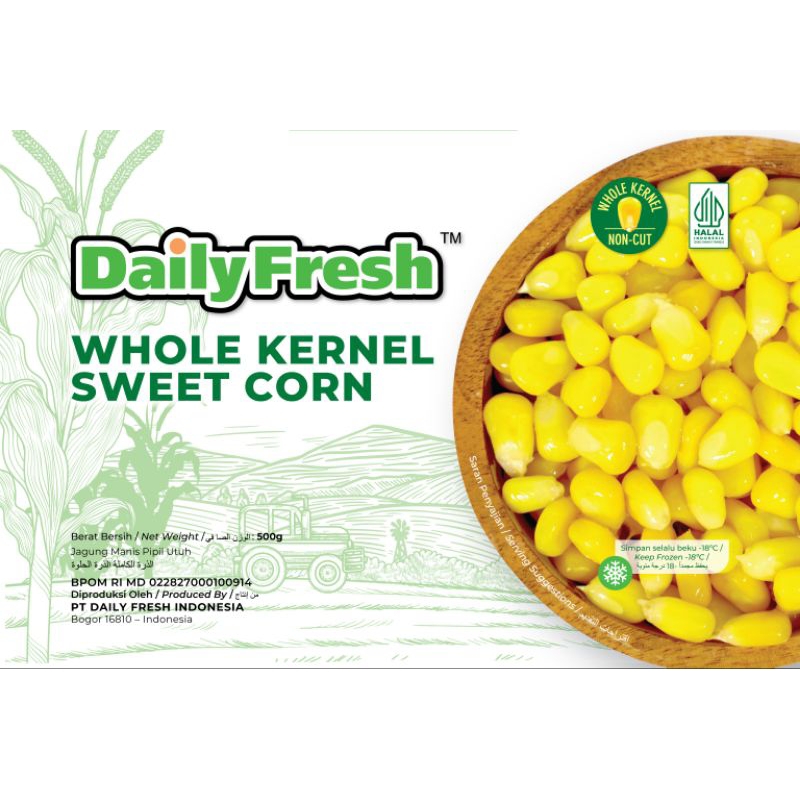 Jual Daily Fresh Whole Kernel Sweet Corn | Jagung Manis Pipil Beku @500 ...