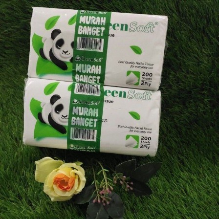 Jual BUY 1 GET 1 !! Tisu Greensoft Green Soft Facial Tissue Pop Up 200 ...