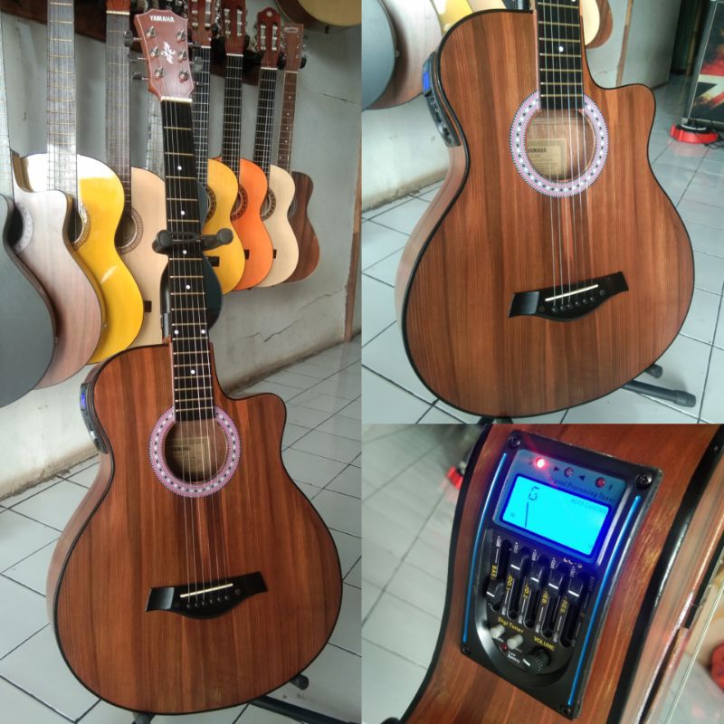 Jual [GRATIS PACKING KAYU] Gitar Yamaha Akustik Elektrik Digital Custom ...