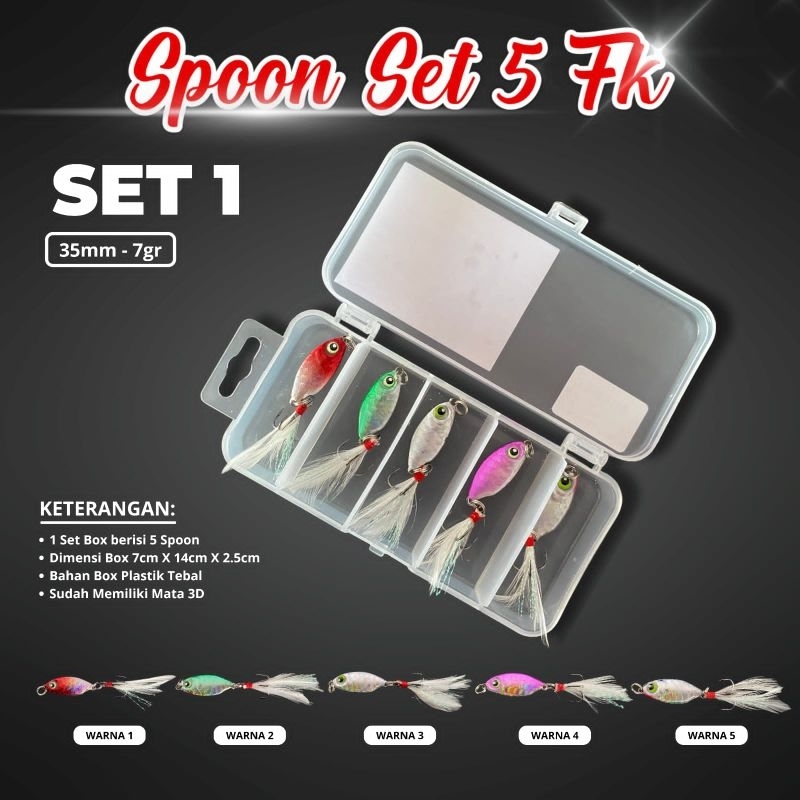 Jual Alat Pancing Box Spoon Dengan Wadah SET 1 2 3 4 | Shopee Indonesia