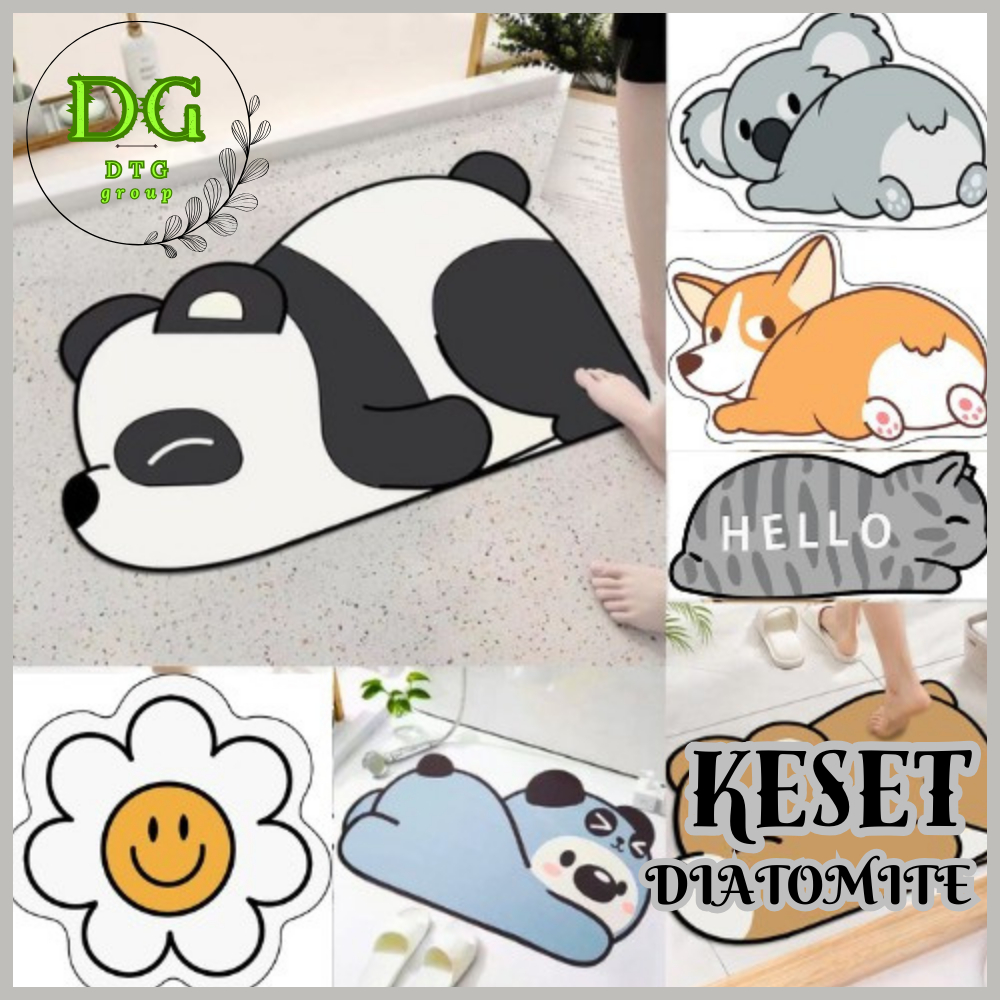 Jual Keset Diatomite Keset Lantai Kamar Mandi Motif Lucu Karakter Anti ...