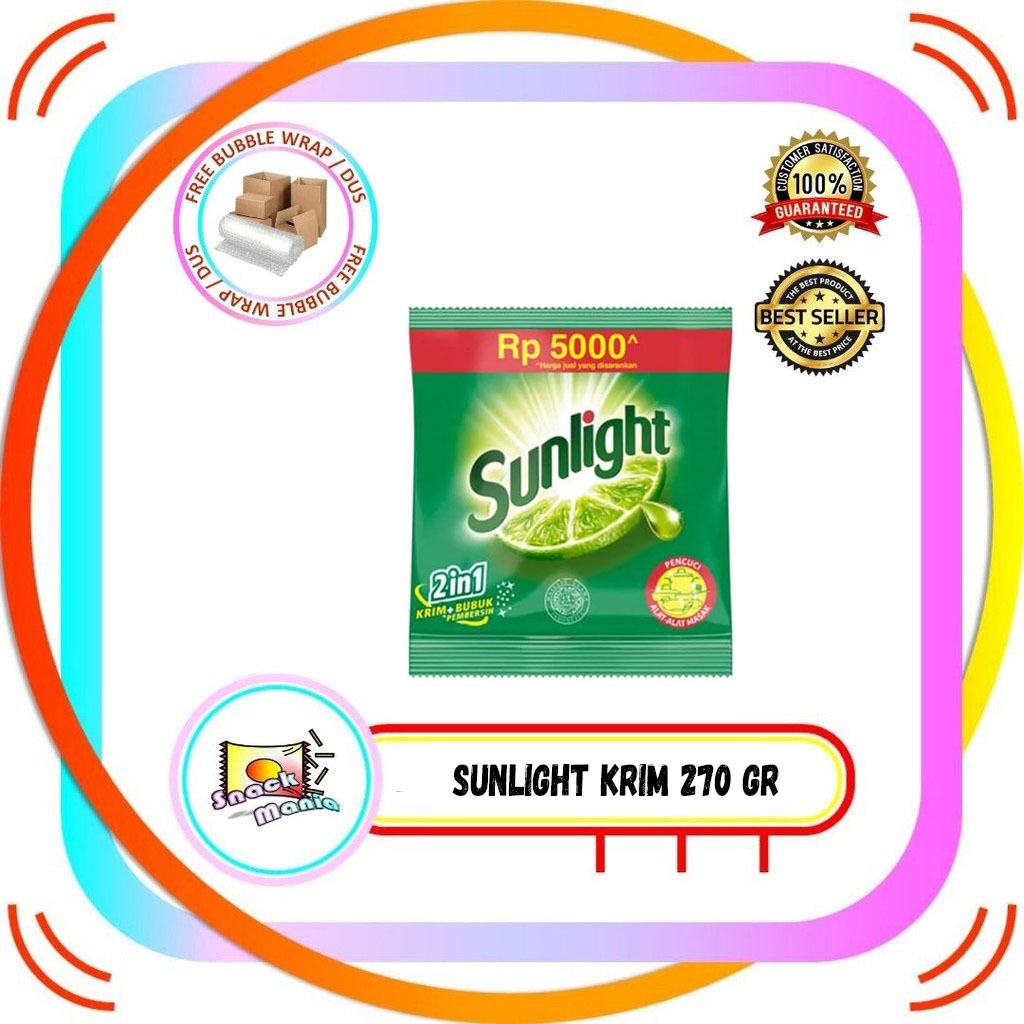 Jual Sunlight Lime Cream 2in1 Krim Bubuk Pembersih Sabun Cuci Piring ...