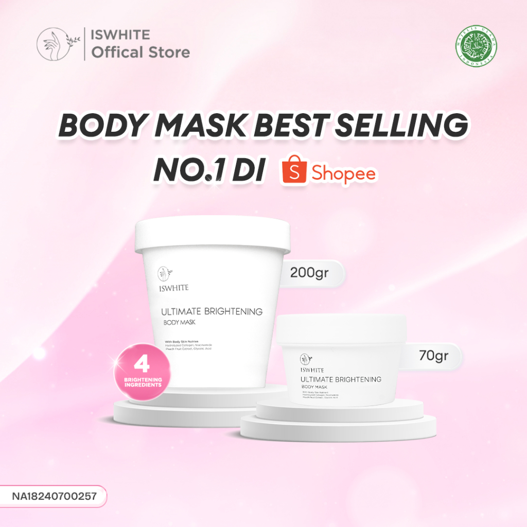 Jual ISWHITE Ultimate Brightening Body Mask with Hydrolyzed Collagen ...