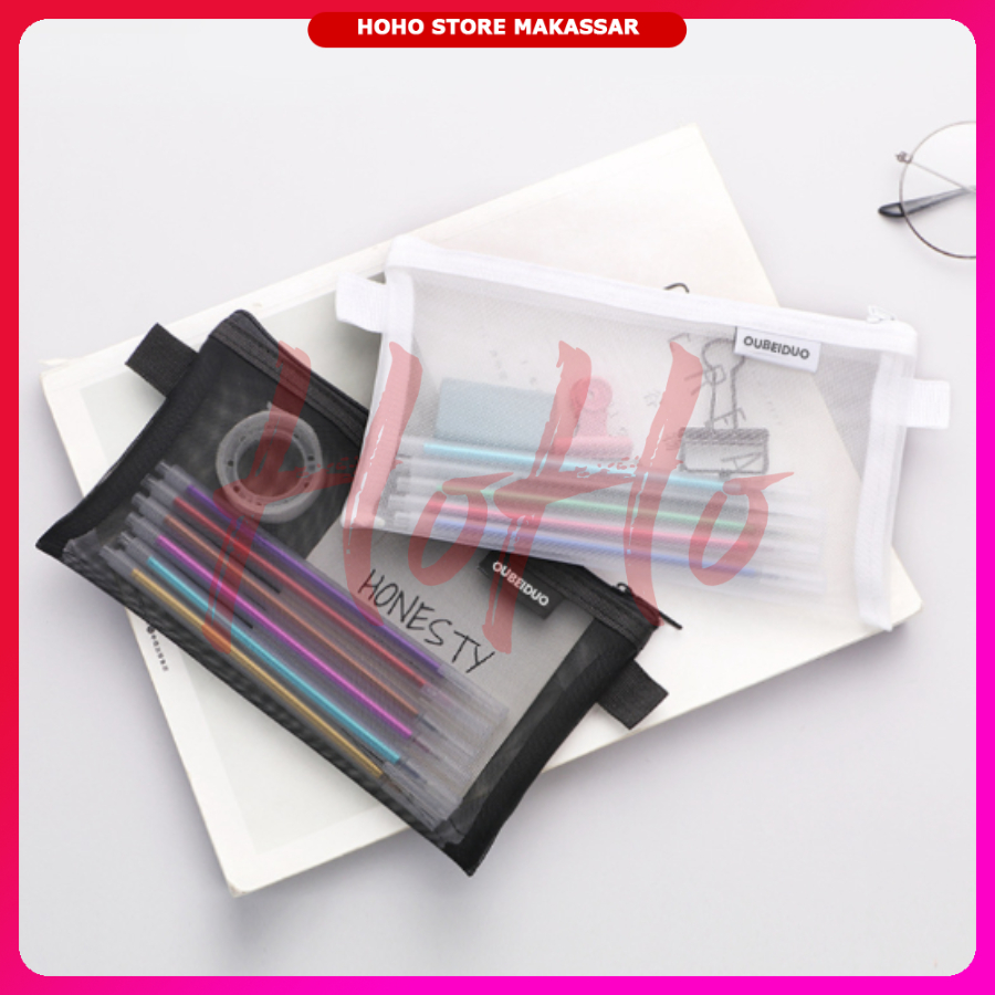 Jual Kotak Pensil Jaring Tempat Penyimpanan Resleting Serbaguna Tas ...