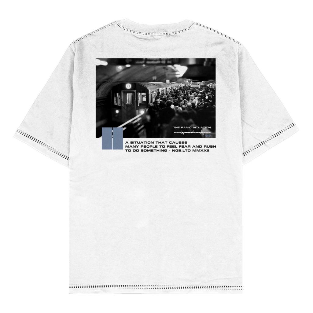 Jual Ngab Kaos Baju Distro The Panic Situation NB173 Putih Rib Hitam ...