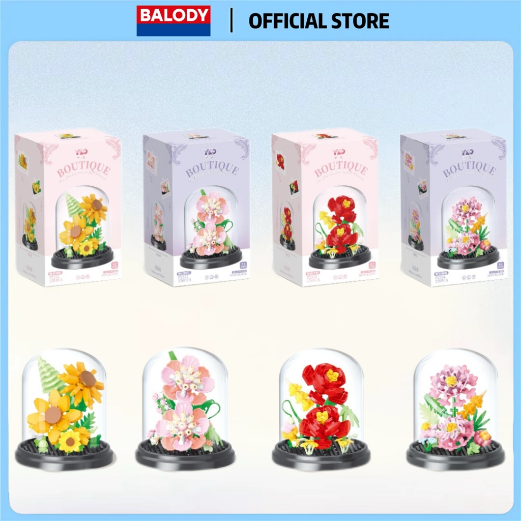 Jual BALODY Block Tanaman Susun Plant Bricks Bata Mainan DIY Bunga ...