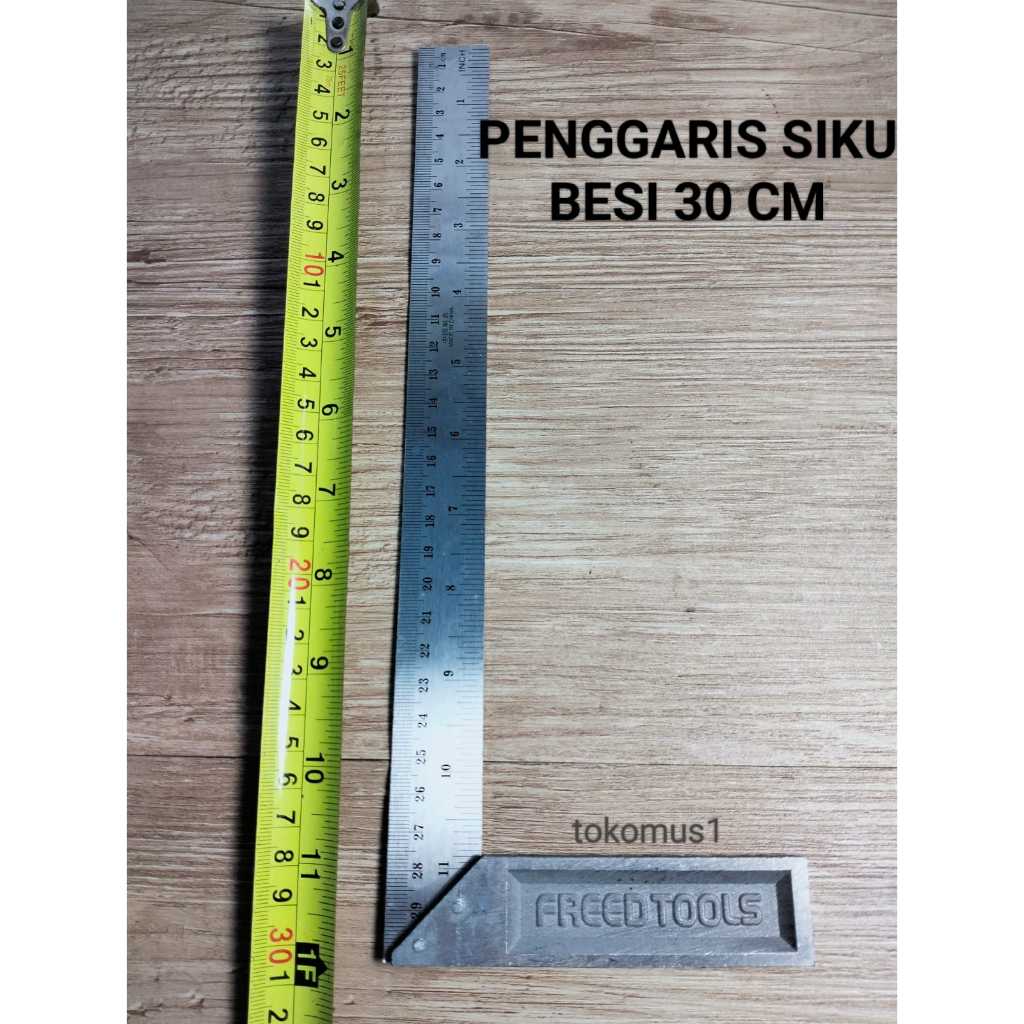 Jual Penggaris Siku Tukang Besi Pasekon Ukuran 25 cm / 10 Inchi /30Cm ...