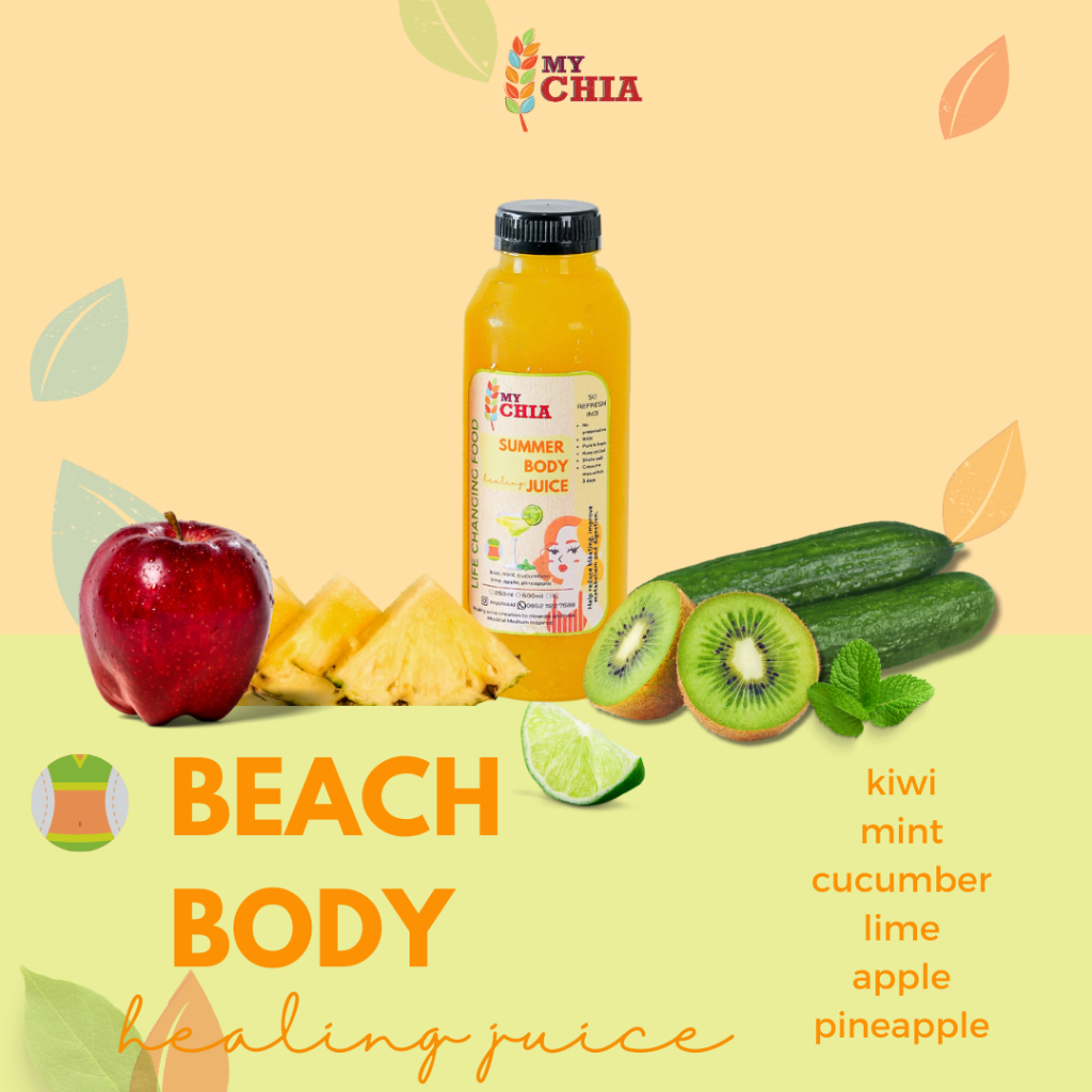 Jual Beach Body Healing Juice 250ml Jus Diet Low Calorie Cold Pressed ...