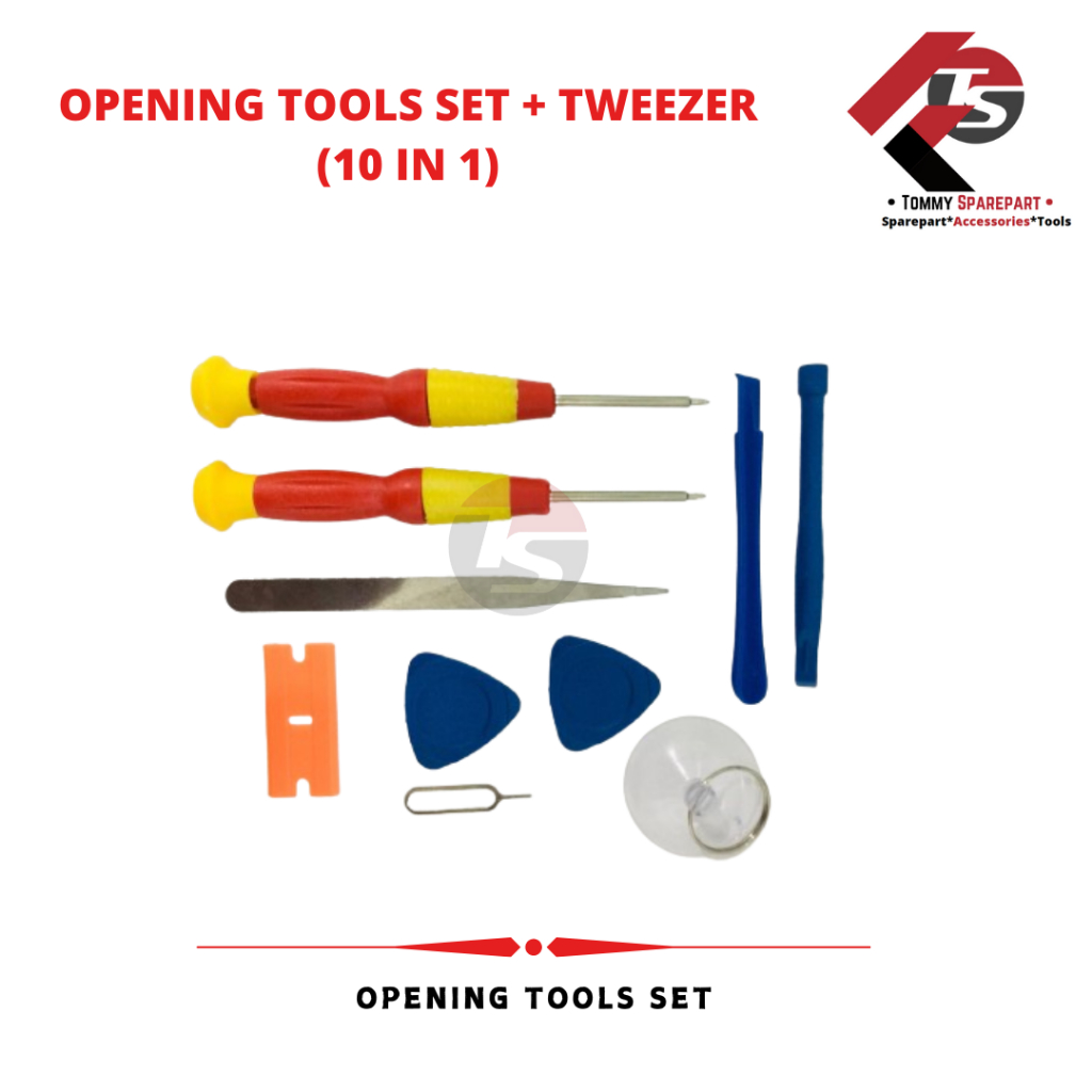 Jual Obeng / Opening Tools Set + Tweezer (10 in 1) | Shopee Indonesia