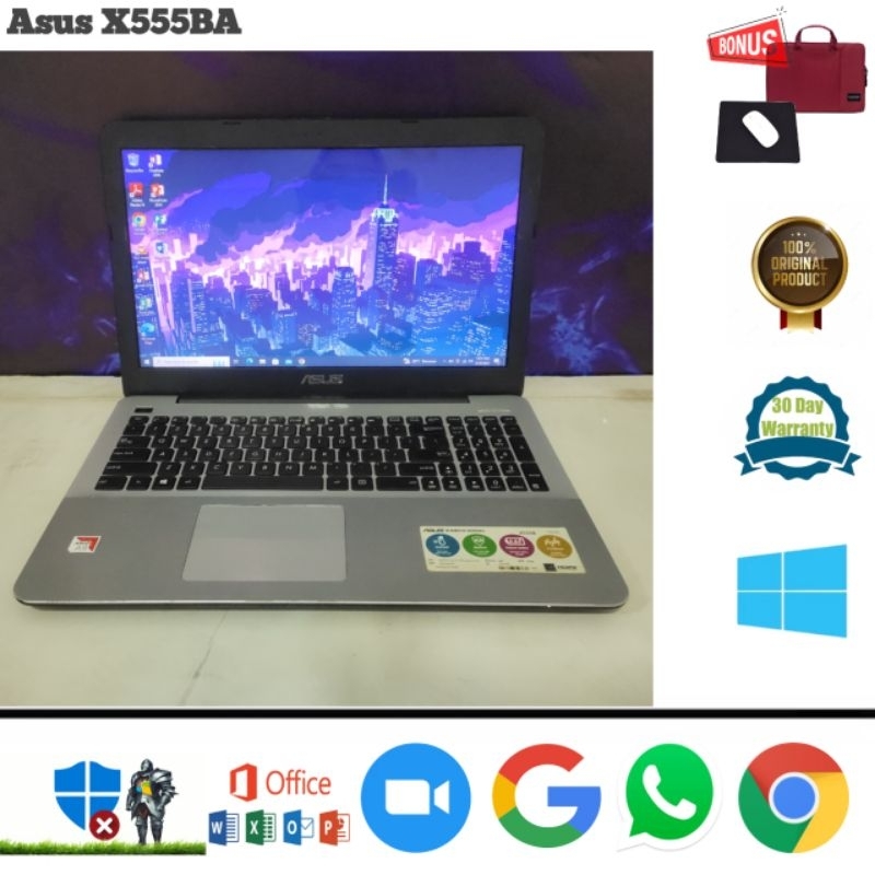 Jual Laptop Asus X555BA AMD A9-9420 Ram 8gb SSD 256gb Windows 10 - Free ...