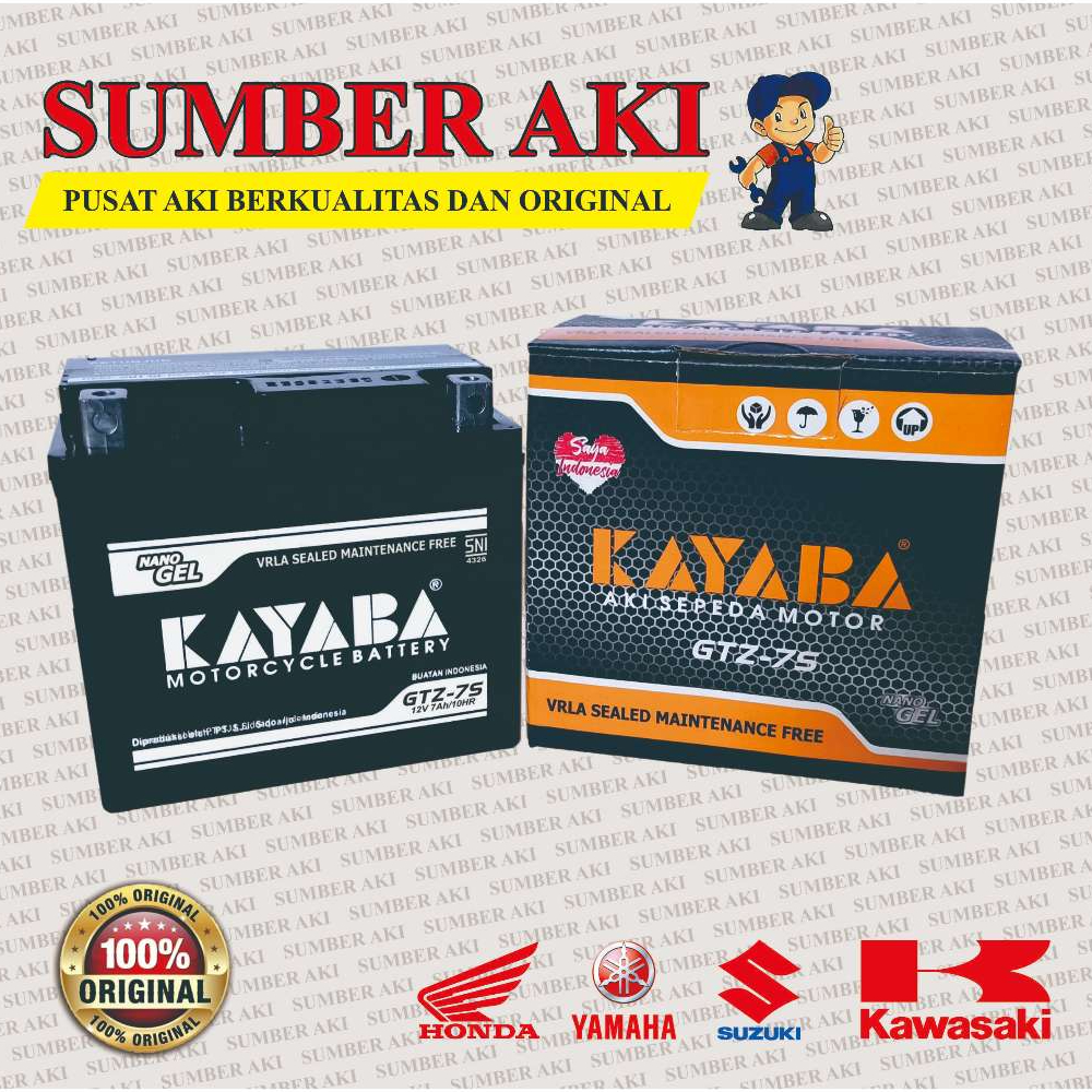 Jual Aki KAYABA GTZ7S Aki Kering - Free Bubble Dus | Shopee Indonesia