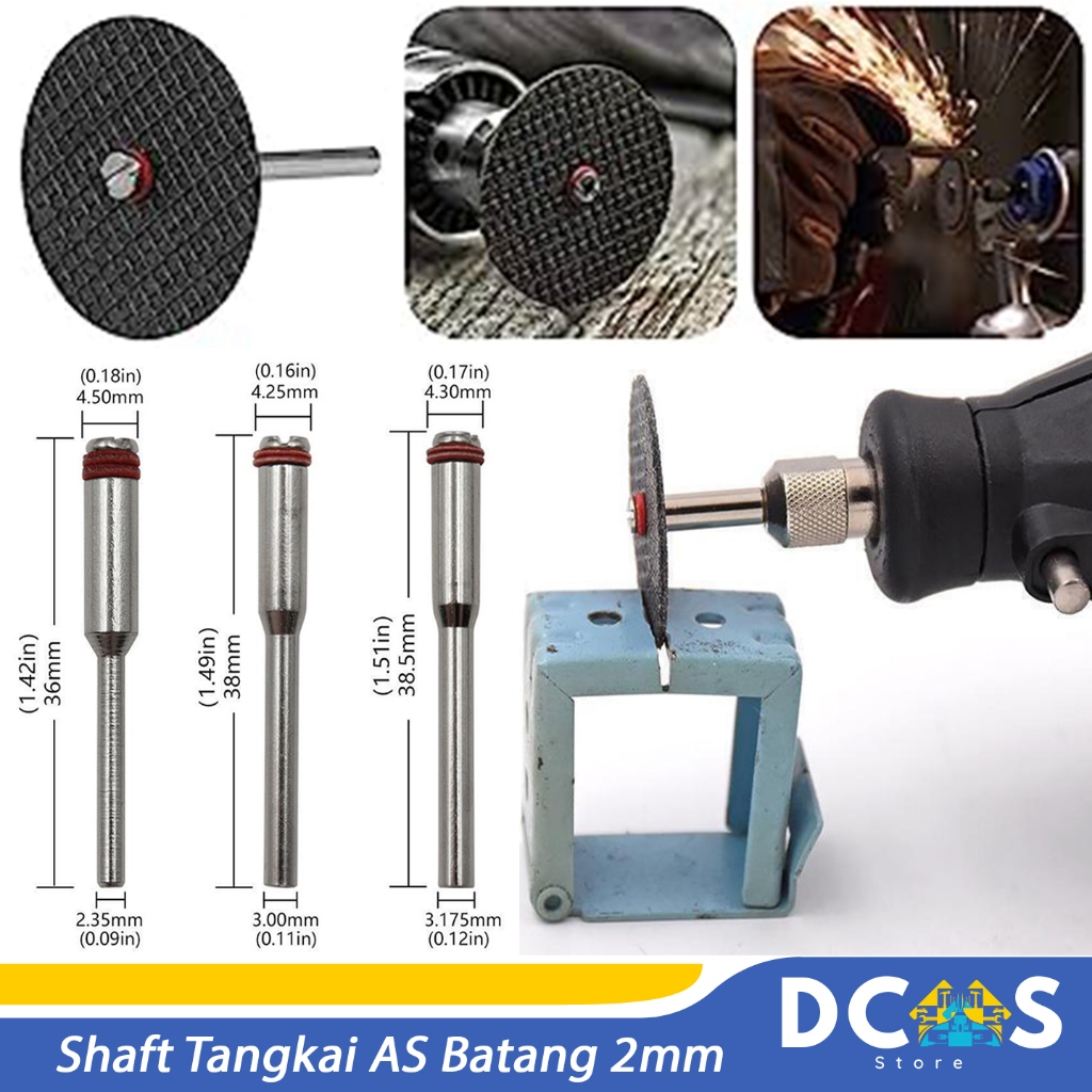 Jual Shaft Tangkai AS Batang 2mm Mini Grinder Grinda Disc Holder ...