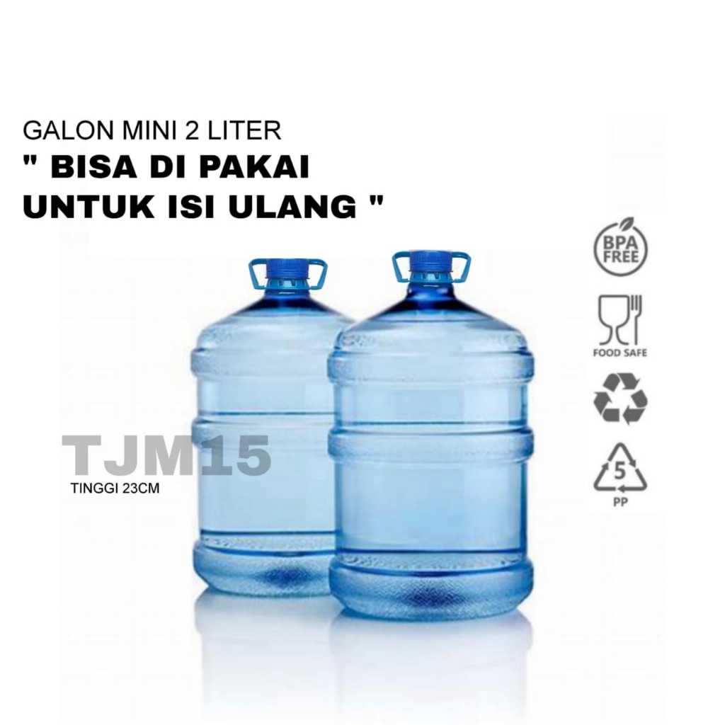 Jual GALON MINI UKURAN 2 LITER BPAFREE | Shopee Indonesia