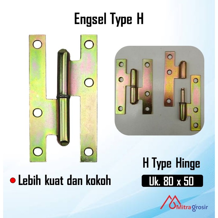 Jual Engsel Pintu Plat H Set Copot Cabut 3" / Engsel H OCP uk.80x50 mm ...