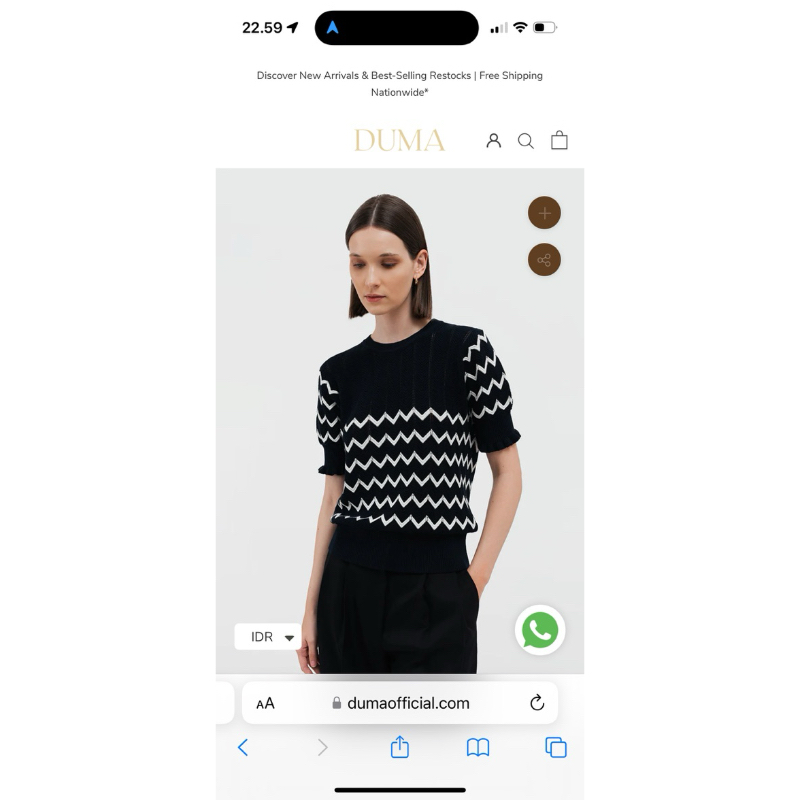 Jual Duma Official Danielle Top Navy | Shopee Indonesia