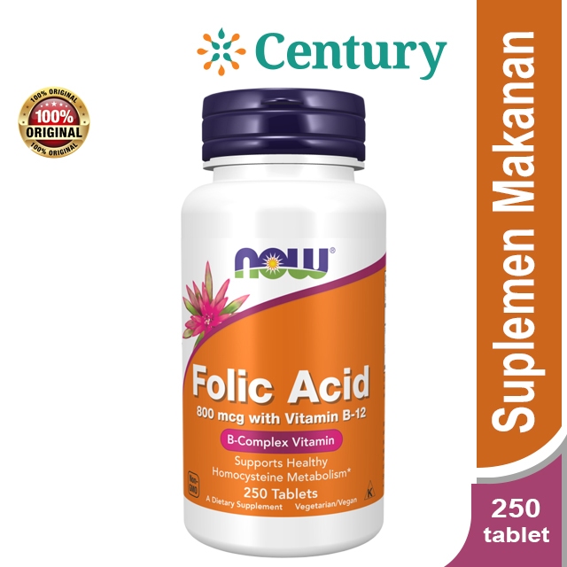 Jual NOW FOLIC ACID 800MCG 250`S / VITAMIN & SUPLEMEN / VITAMIN IBU ...