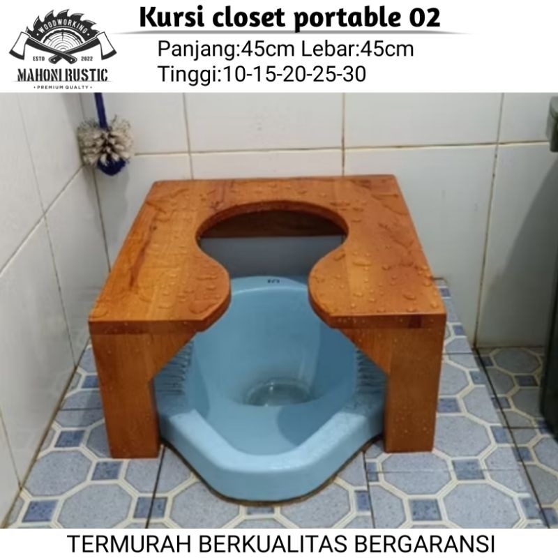 Jual Kursi wc jongkok portable 45×45×10-30 closet duduk 02 | Shopee ...