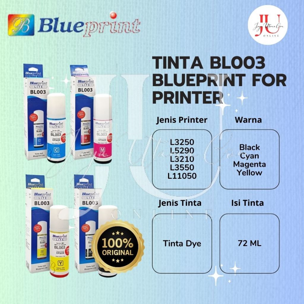 Jual Tinta BL 003 BLUEPRINT Lite For Printer Epson 72ml / Tinta BL003 ...