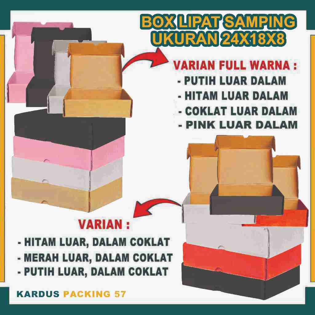 Jual Box Ukuran 24x18x8 cm / Box Sarung / Box Lipat Samping / Kardus ...