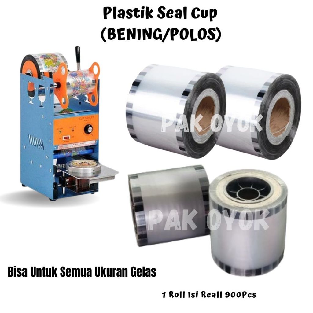 Jual Plastik Lid Cup Sealer (POLOS BENING) - Plastik Perekeat Cup Gelas ...