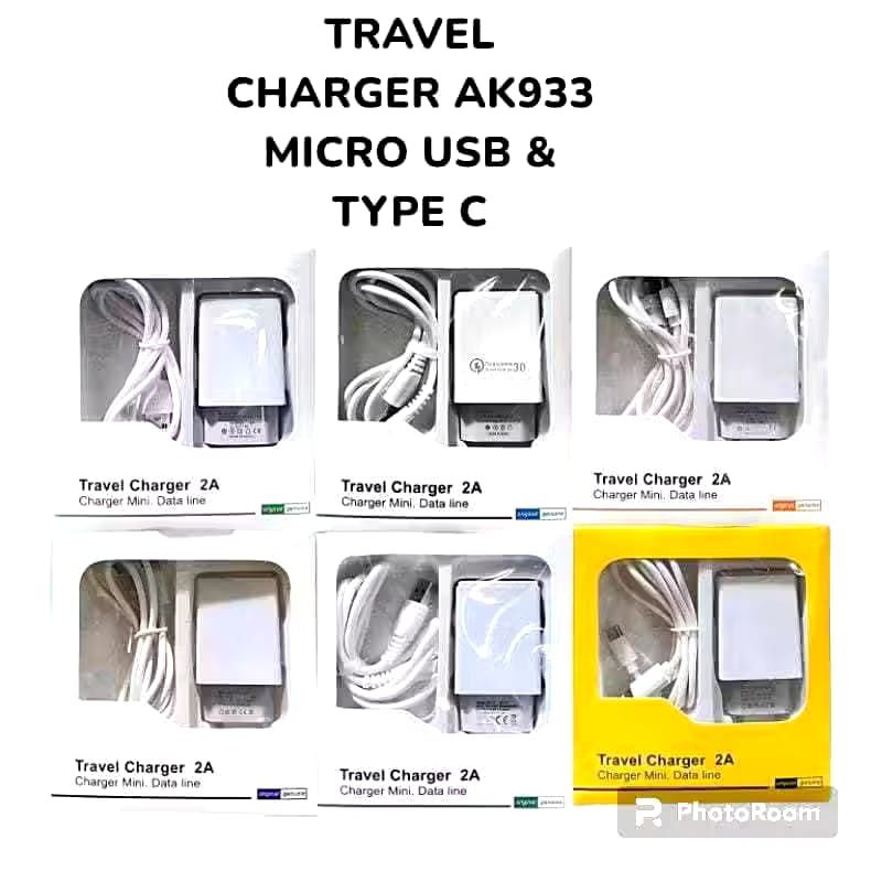 Jual TC Traver Charger [ Ak933 2.0A [ 5 Merek ] Tipe C ] Kwalitas Bagus ...