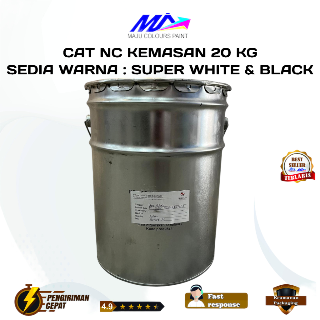 Jual CAT DUCO NC PAIL 20 KG WARNA HITAM DAN PUTIH | Shopee Indonesia