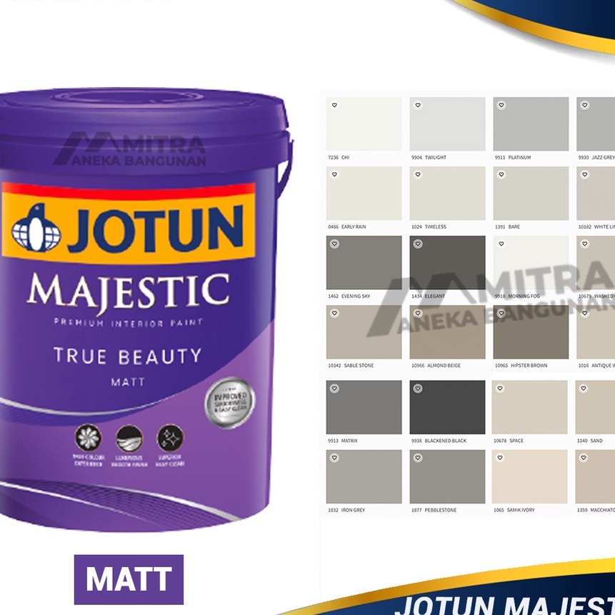 Jual FG2 CAT TEMBOK INTERIOR JOTUN MAJESTIC TRUE BEAUTY MATT 25 LITER ...