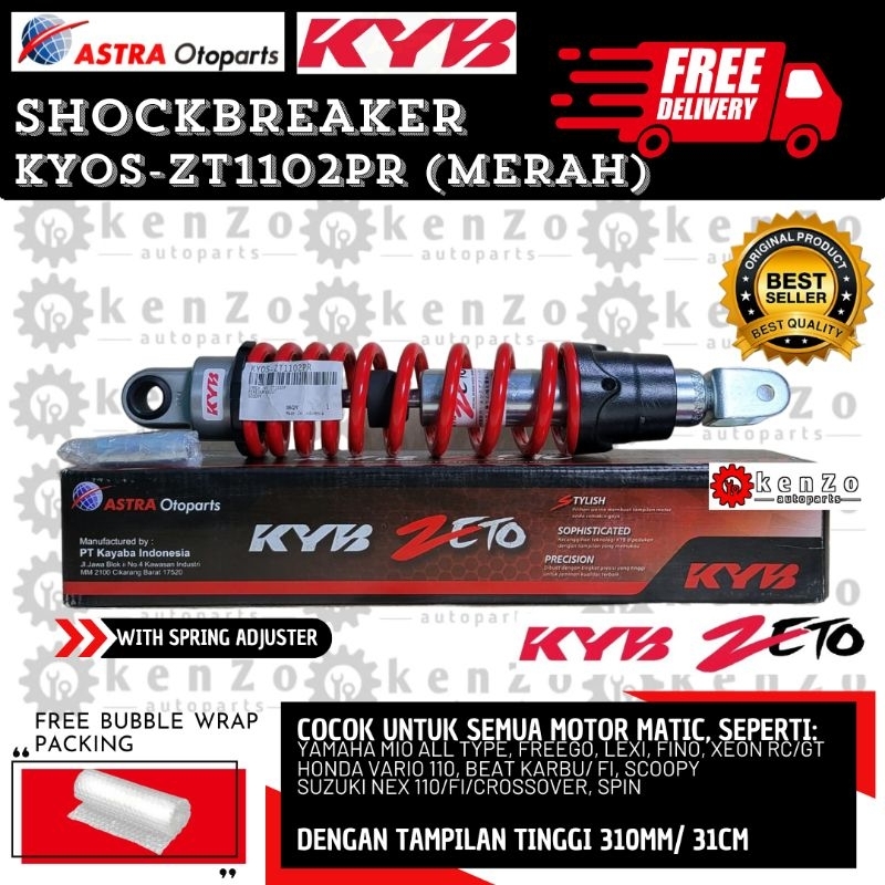 Jual [Garansi Original Produk] [Kyb Zeto] Shockbreaker Belakang Motor Lexi Beat Fi Vario 110 ...